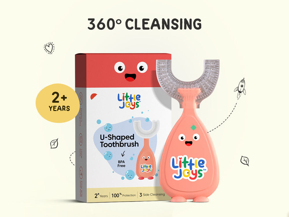Buy Little Joys U Shaped Toothbrush for Kids with Soft Bristles