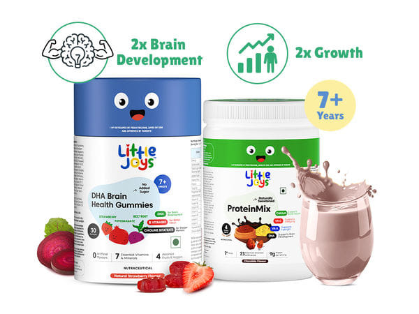 Buy Little Joys Nutrition Powder & Multivitamin Gummies Kit for Kids
