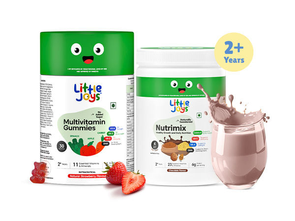 Buy Little Joys Nutrition Powder & Multivitamin Gummies Kit for Kids