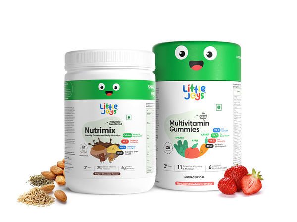 Buy Little Joys Nutrition Powder & Multivitamin Gummies Kit for Kids