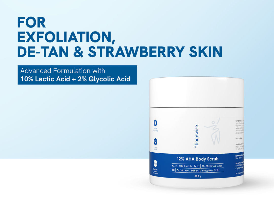Buy 12% AHA Body Scrub For Women Clinically Tested | Be Bodywise