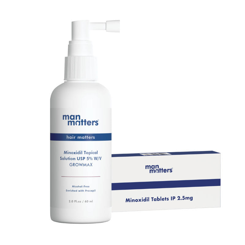 Buy 5% Minoxidil Topical Solution (Procapil) + Oral Minoxidil - Man Matters