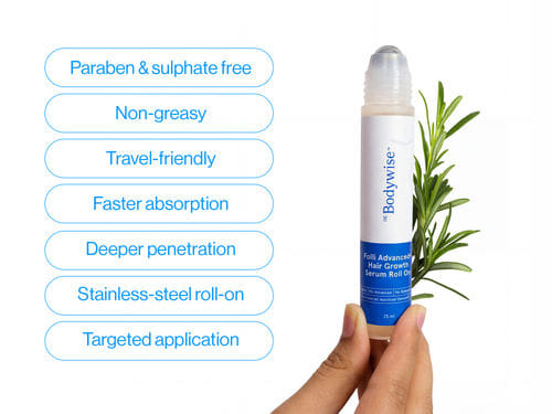 Buy Bodywise Folli Advanced+ Hair Growth Serum Roll On with Redensyl ...