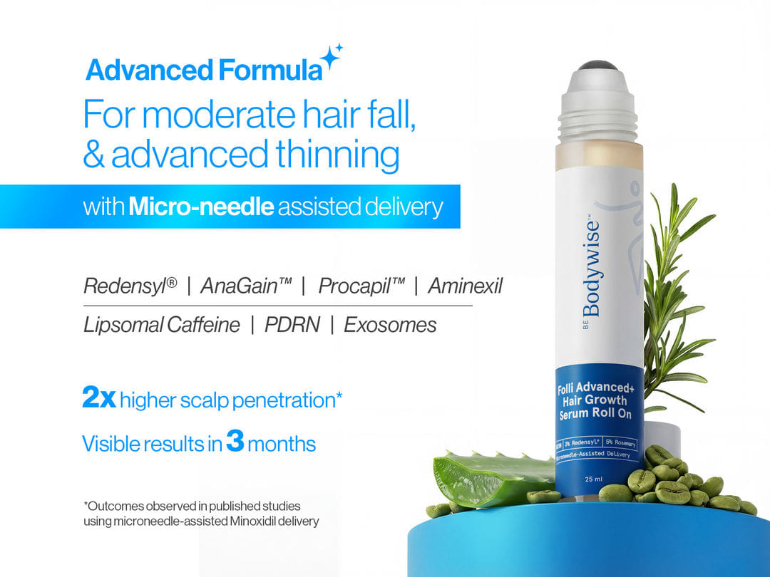 Buy Bodywise Folli Advanced+ Hair Growth Serum Roll On with Redensyl ...