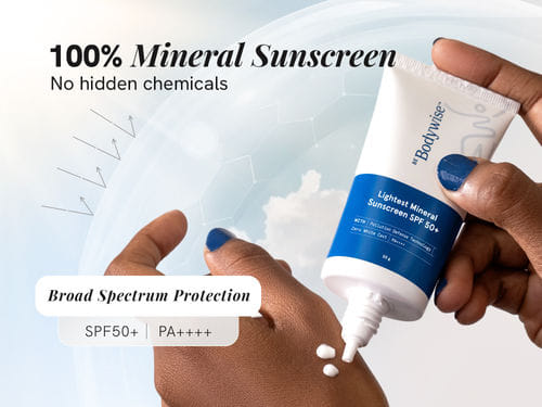 Buy Lightest Mineral Sunscreen SPF50+ Be Bodywise