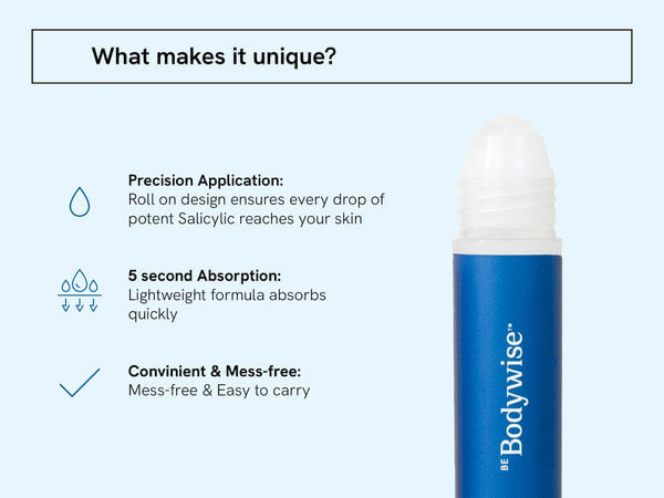 Buy 2% Salicylic Acid Serum Roll On for Acne, Blackheads, Whiteheads