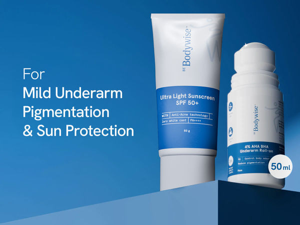 Buy 4% AHA BHA Underarm Roll On + Ultra Light Sunscreen SPF50+. Prevents from UVA & UVB rays ...
