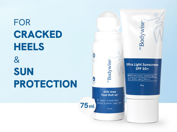 Buy 20% Urea Foot Roll On + Ultra Light Sunscreen SPF50+. - Be Bodywise