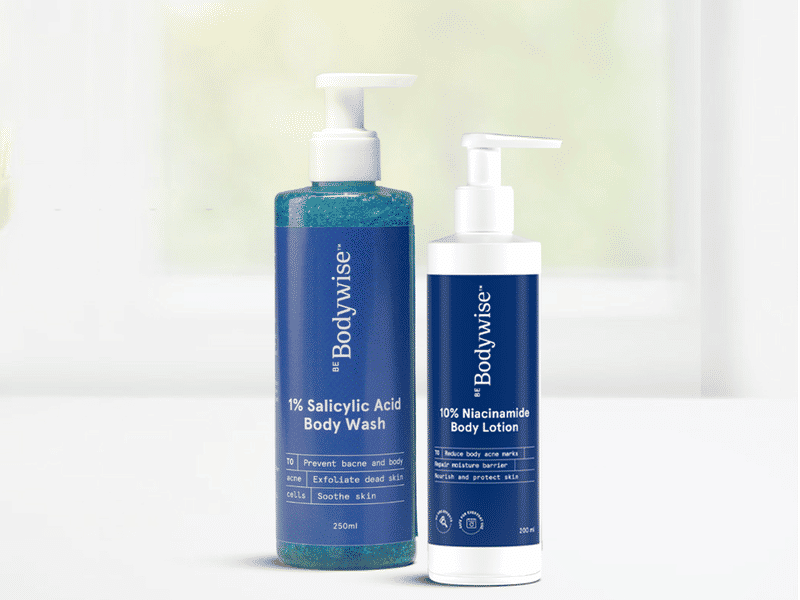 Body Acne Pack | 250 ml Body Wash & 200ml 10% Niacinamide Body Lotion ...